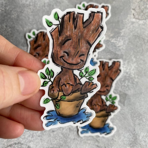 Baby Groot Sticker - Etsy