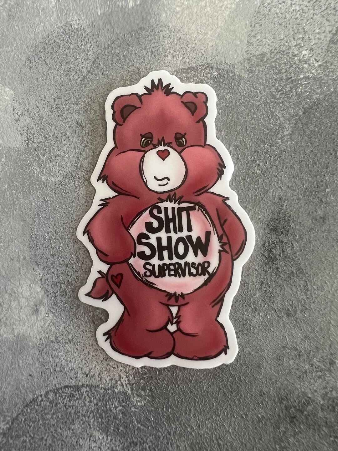 Red Care Bear - Etsy