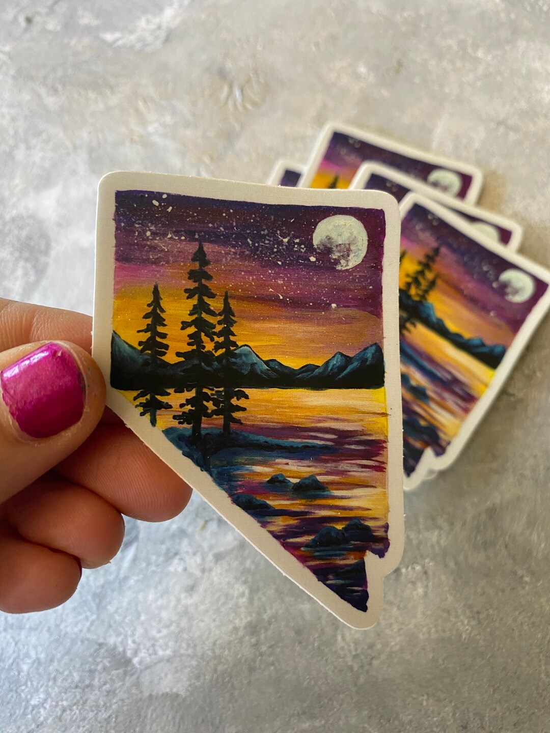 Tahoe Sunset Sticker - Etsy