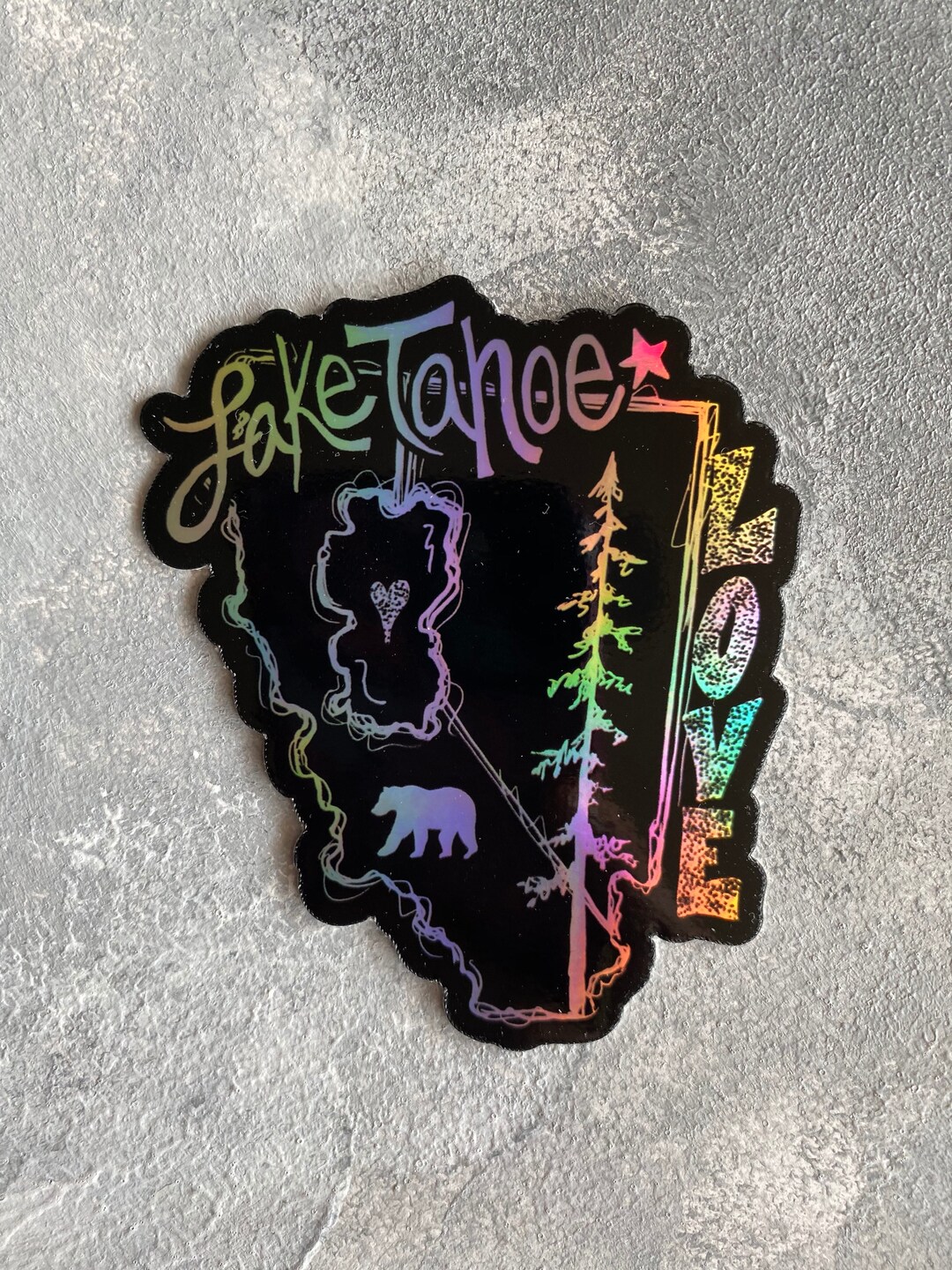 Holographic Tahoe Sticker - Etsy