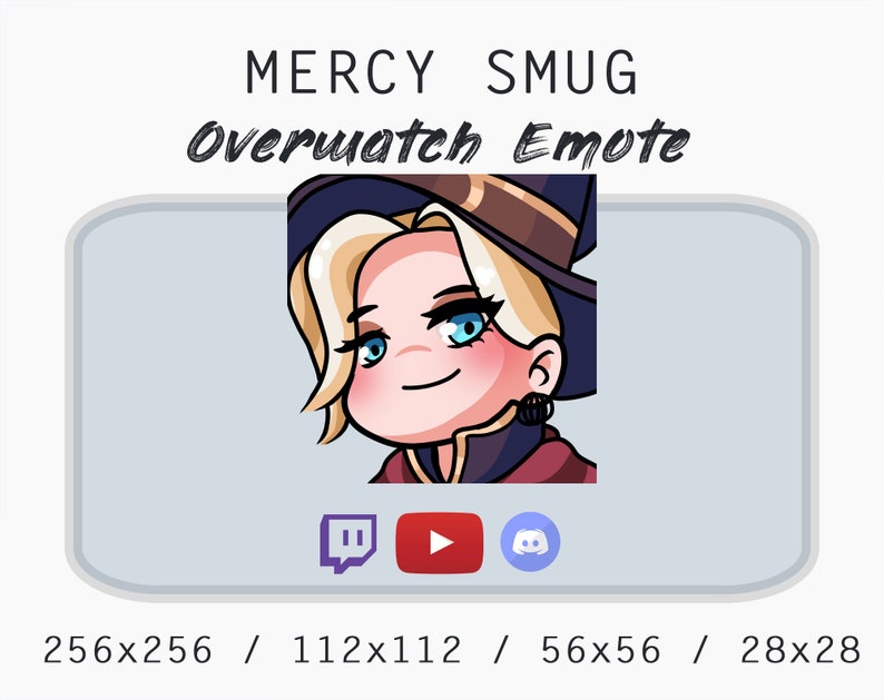 Mercy Smug Emote Overwatch halloween Skin / for Twitch / Discord ...