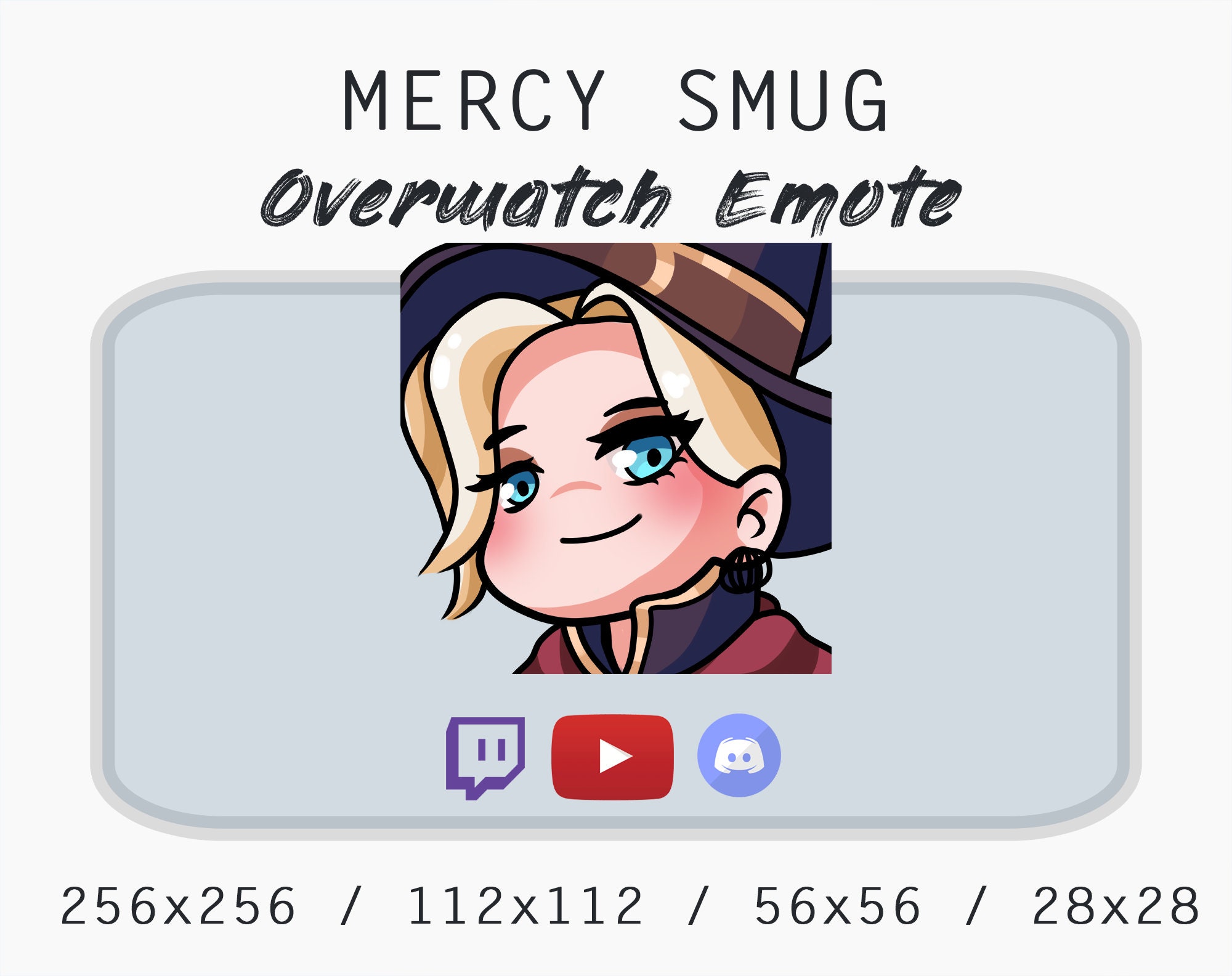 Mercy Smug Emote Overwatch halloween Skin / for Twitch / Discord ...