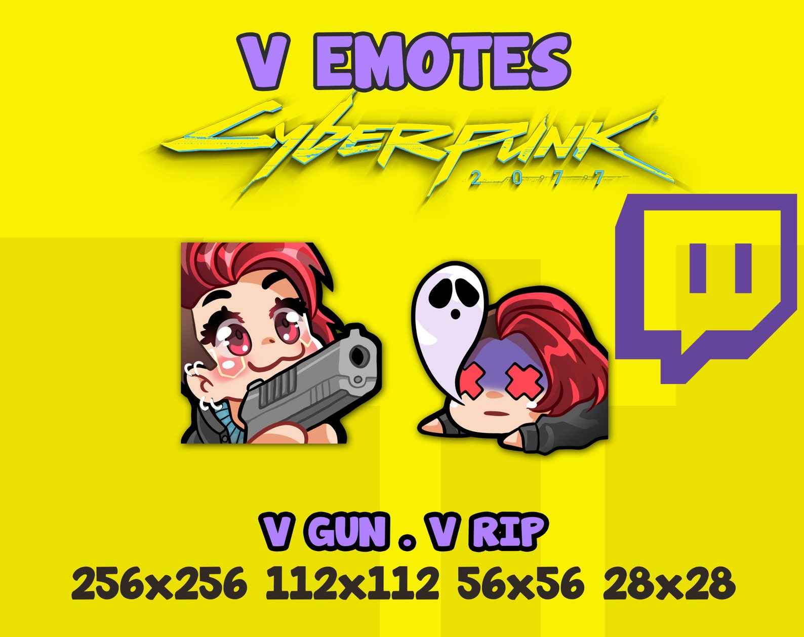 Female V Emote Pack Cyberpunk 2077 / Set for Twitch & Discord - Etsy