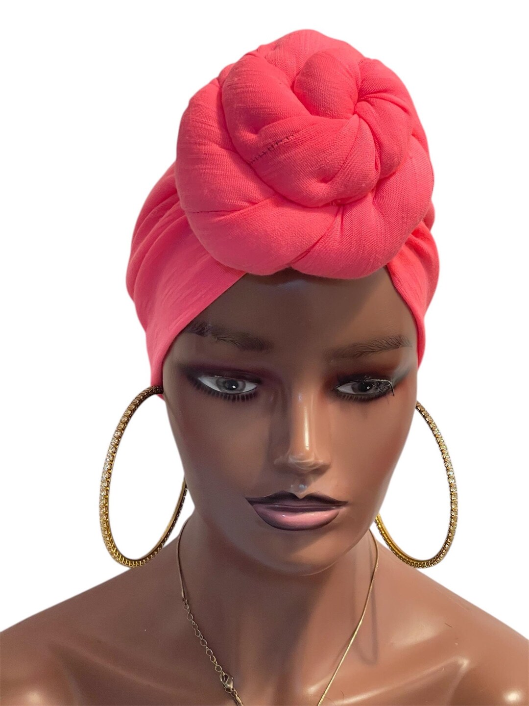 Pre-tied Turban, Pre Tied Head Wrap, Gift for Mum, Wife, Cover for Hair Loss, Women Turban ...