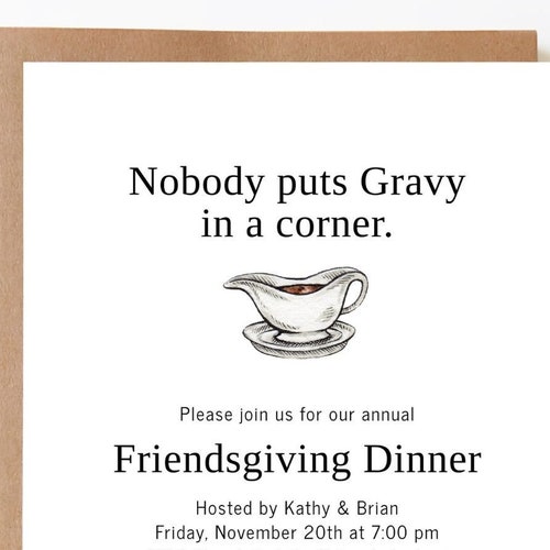 Friendsgiving Invitation Funny Friendsgiving Invite - Etsy
