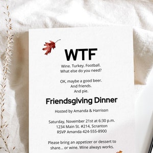Funny Friendsgiving Invitation, Friendsgiving Invitation, Friendsgiving ...
