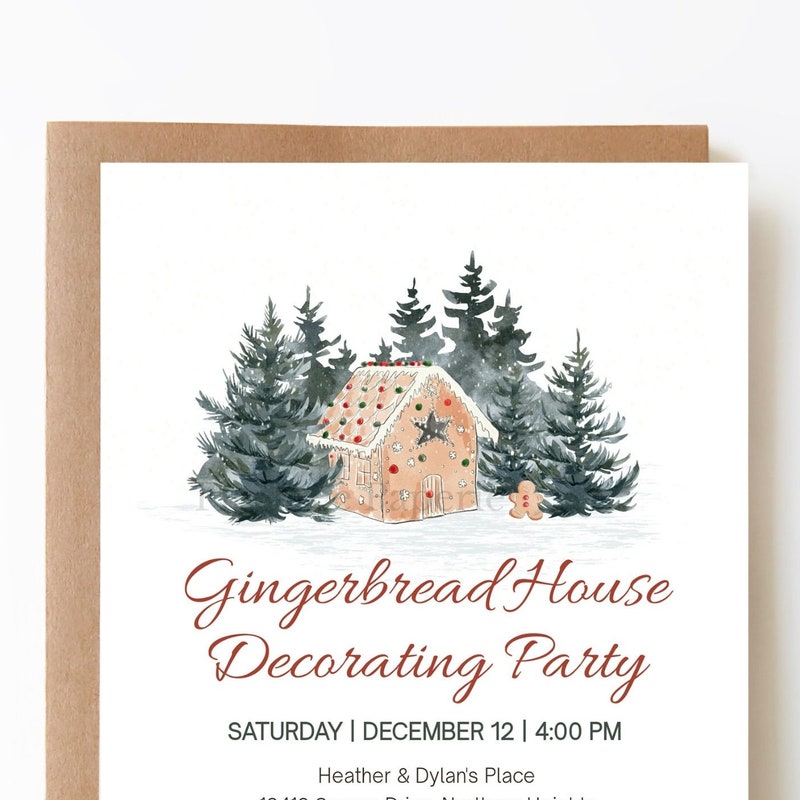 Gingerbread House Template - Etsy