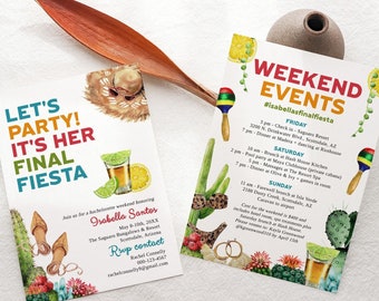 Final Fiesta Bachelorette Itinerary Bachelorette Party - Etsy