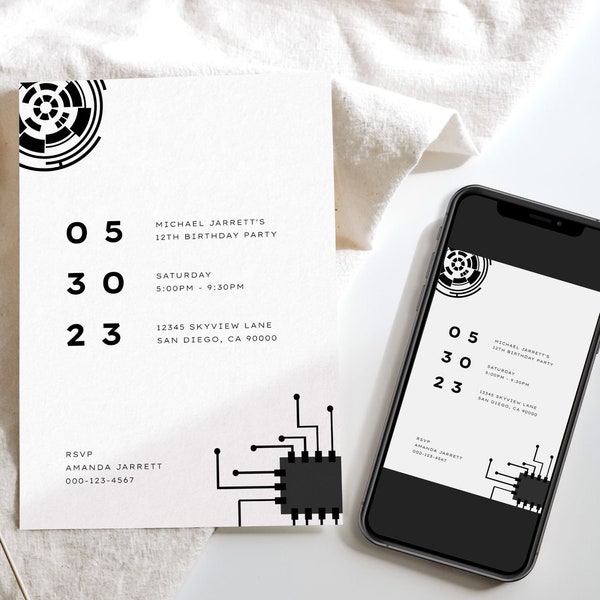 Computer Gaming Invitation - Etsy