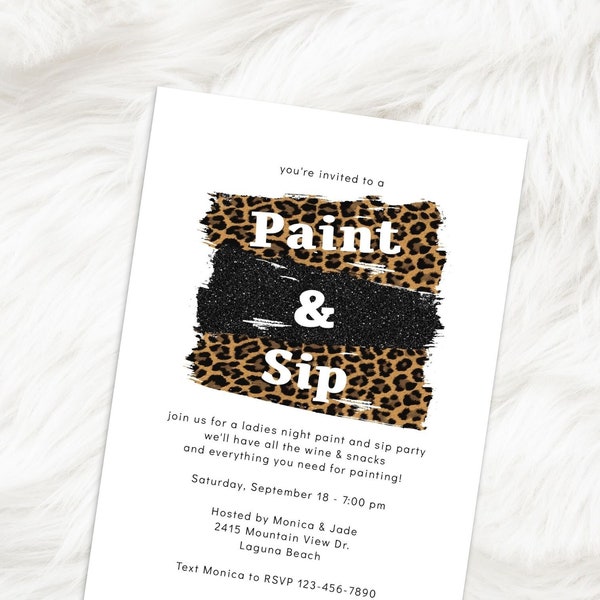 Paint and Sip Printable - Etsy