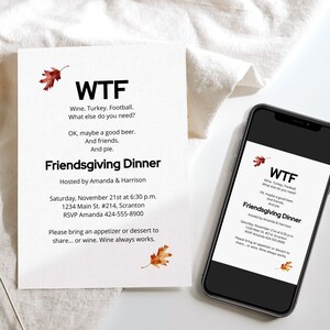 Funny Friendsgiving Invitation Friendsgiving Invitation - Etsy