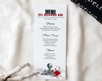 Gothic Dinner Menu - Etsy