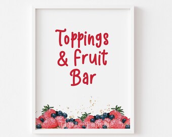 Yogurt Bar Sign / Digital File / Printable / Custom / Pajama - Etsy Canada