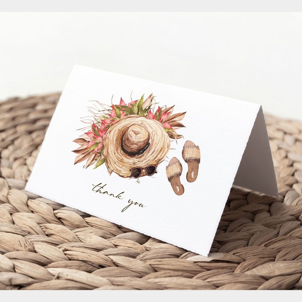 Boho Thank You Cards - Etsy