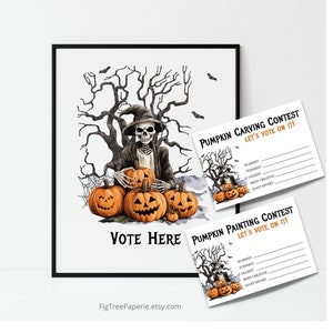 Pumpkin Carving Contest, Pumpkin Carving Contest Sign, Pumpkin Carving ...