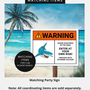 Printable Shark Party Sign, Come Have a Bite Table Sign, Shark Birthday ...