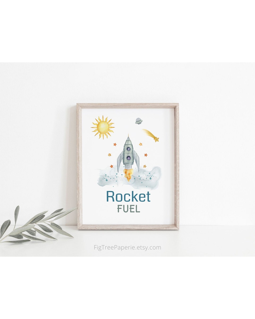 Rocket Fuel Outer Space Party Sign, Astronaut Blast off Birthday Decor ...