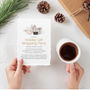 Holiday Gift Wrapping Party Invitation, Christmas Gift Wrapping Party ...