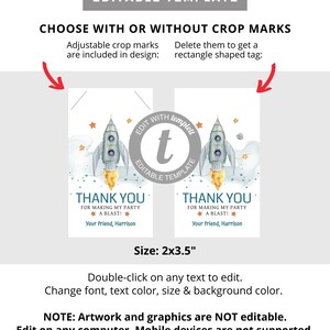 Outer Space Favor Tag, Space Birthday Gift Tag, Astronaut Birthday ...