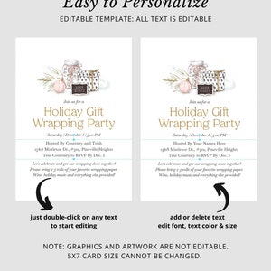 Holiday Gift Wrapping Party Invitation, Christmas Gift Wrapping Party ...
