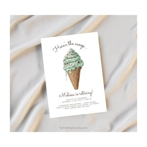 Retirement Party Invitation Woman, Ice Cream Retirement Party Invite ...