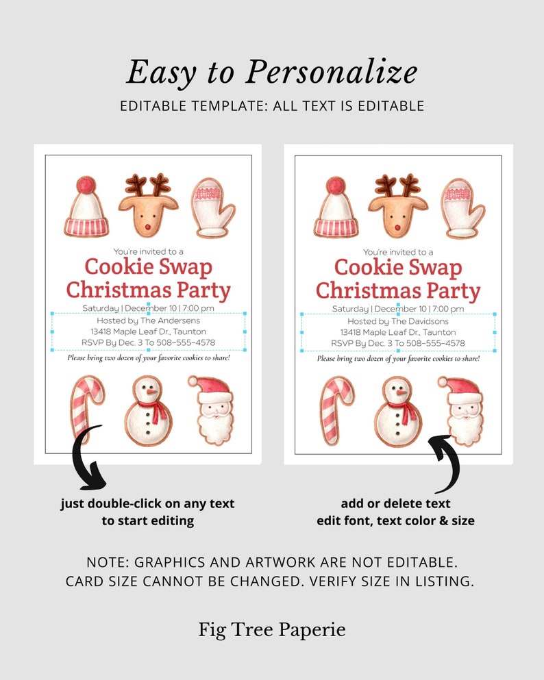Cookie Swap Invitation Christmas Cookie Swap Party Invite - Etsy