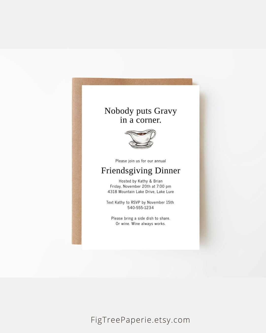 Funny Friendsgiving Invitation, Friendsgiving Dinner Invite, Editable ...