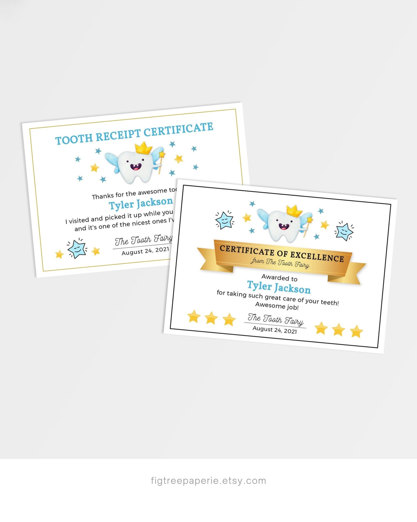 Mini Tooth Fairy Certificates Printable Editable Tooth Fairy - Etsy