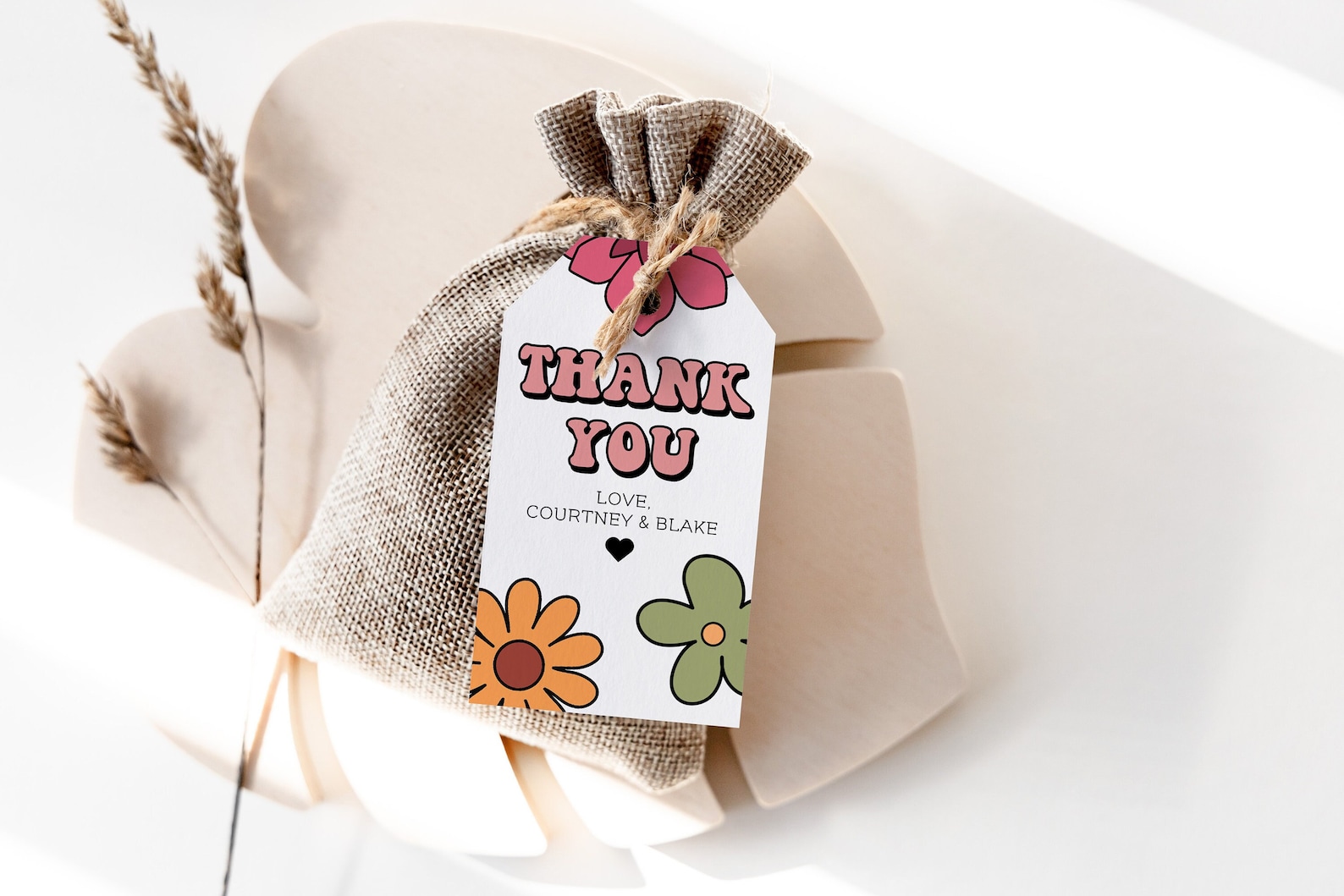 Groovy Party Favor Tag Template, 70s Retro Wedding Favor Tag, Retro 70s ...