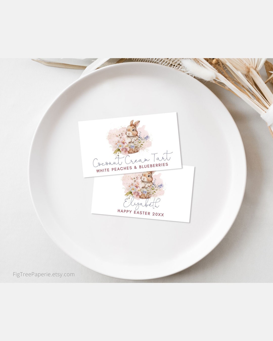 Easter Brunch Place Setting Cards, Easter Party Buffet Tent Cards ...