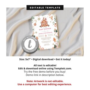 Christmas Baby Shower Invitation Bundle, December Baby Shower ...
