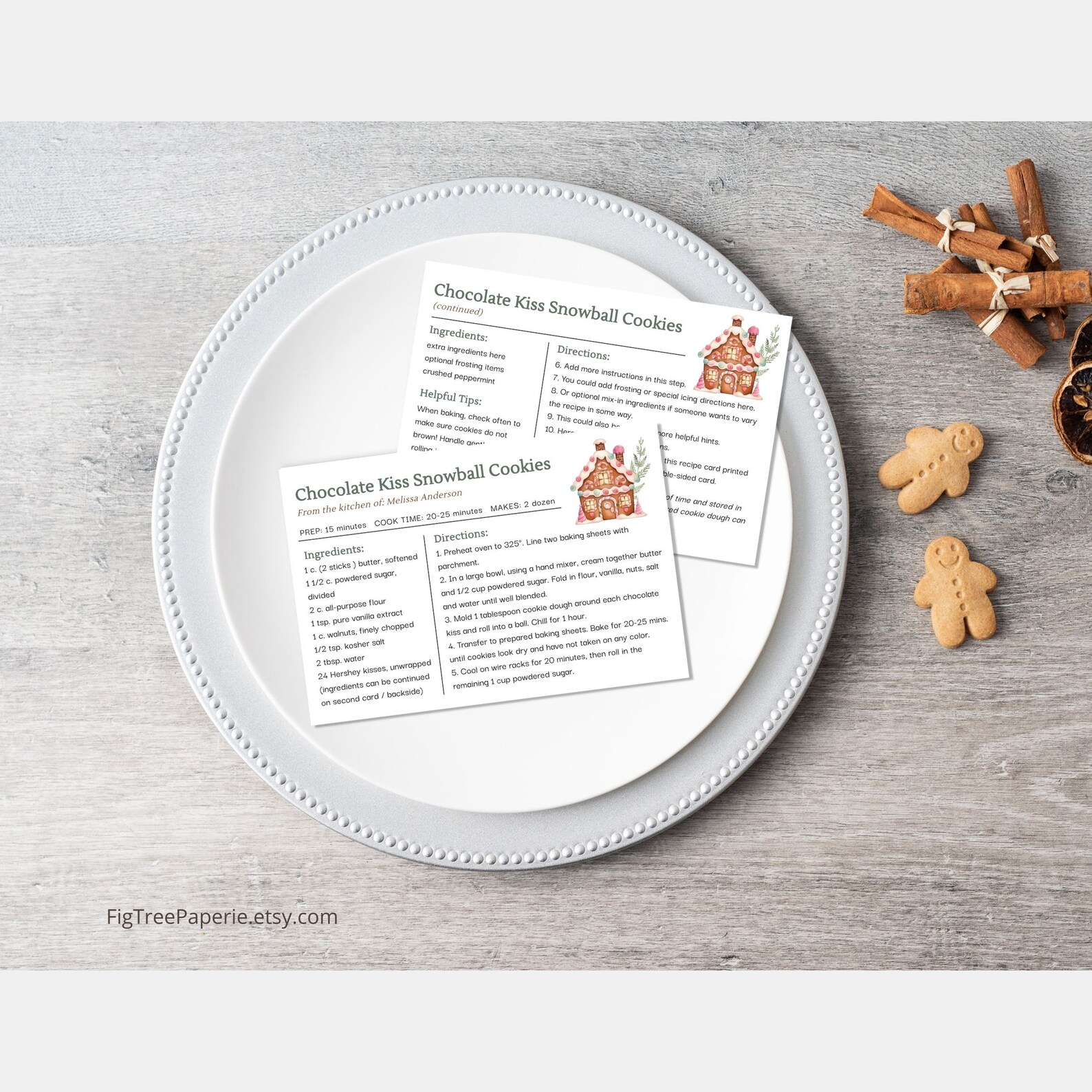 Cookie Exchange Recipe Card Template, Gingerbread House Cookie Exchange ...