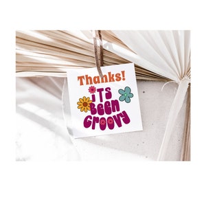 70s Party Gift Tag, Groovy Party Favor Tag, 70s Bridal Favor, 70s ...