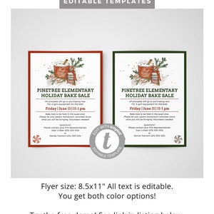 Bake Sale Flyer, School Fundraiser Flyer, PTA, PTO, Church, Holiday ...