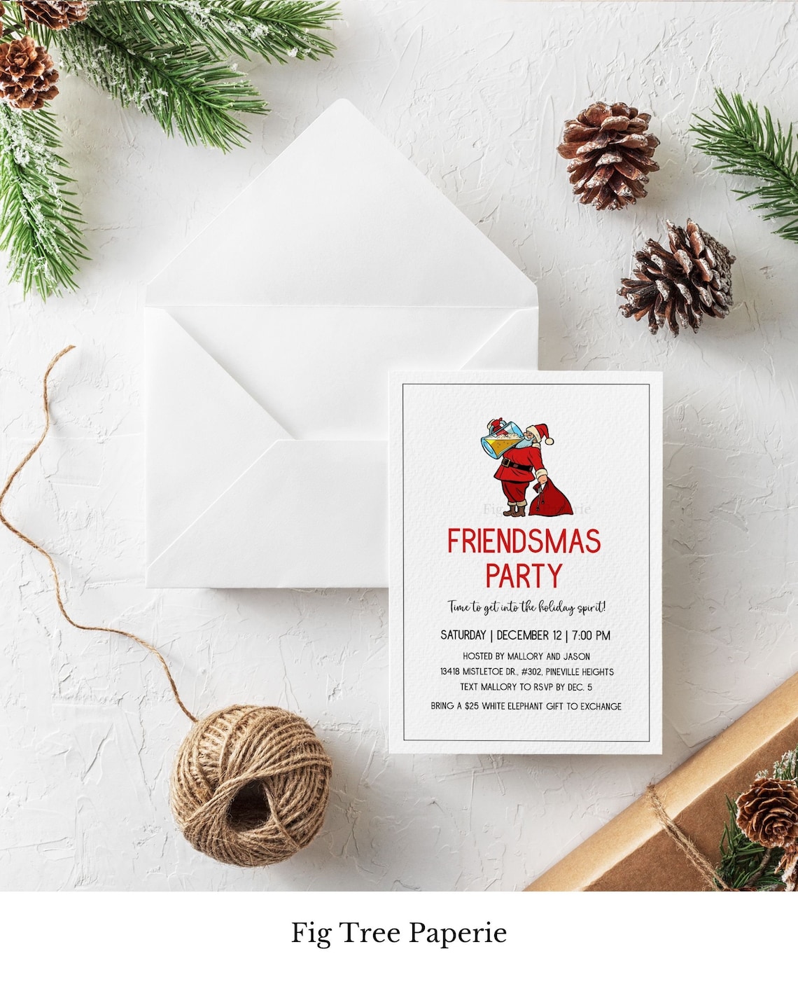 Friendsmas Invitation Funny Christmas Party Invite Funny | Etsy