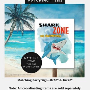 Printable Shark Party Sign, Come Have a Bite Table Sign, Shark Birthday ...
