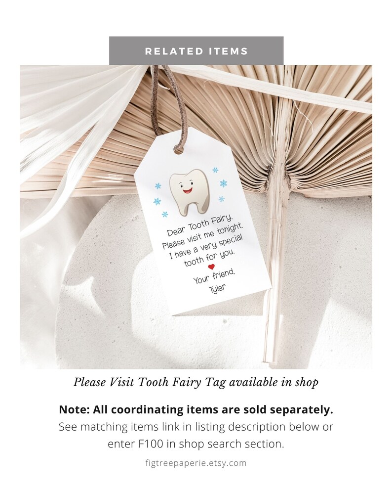 Tooth Fairy Kit for a Boy, Printable Tooth Fairy Bundle, Letter Receipt ...