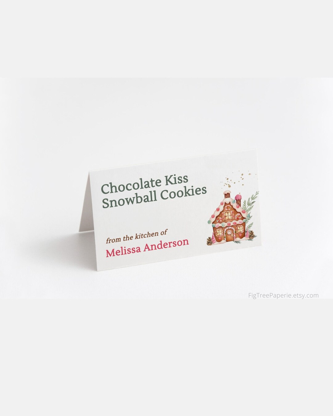 Cookie Exchange Food Label, Cookie Swap Buffet Card, Christmas Holiday ...