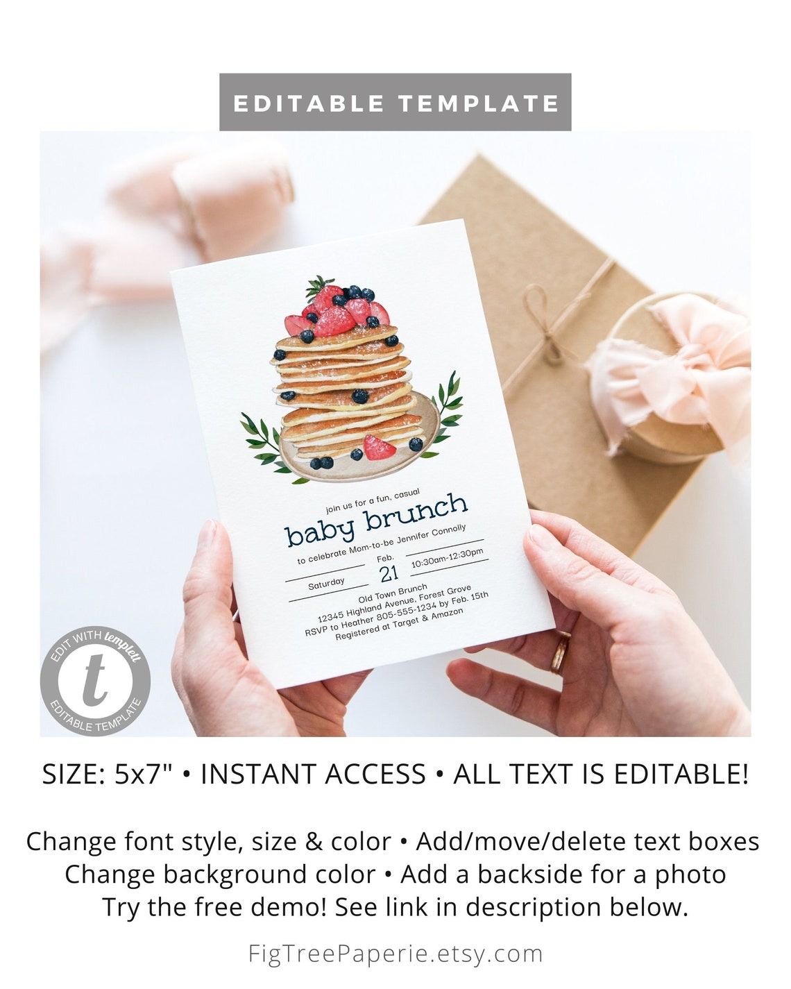 Baby Brunch Invitation Brunch Baby Shower Invitation | Etsy