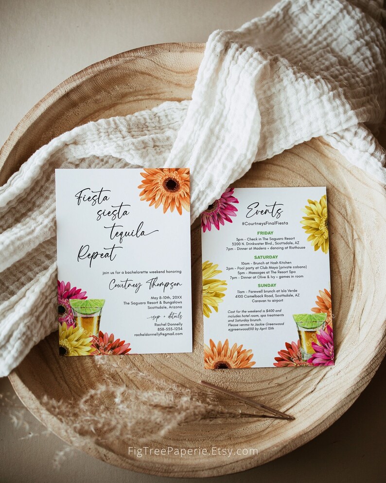 Final Fiesta Bachelorette Invitation, Final Fiesta Bachelorette Invite ...