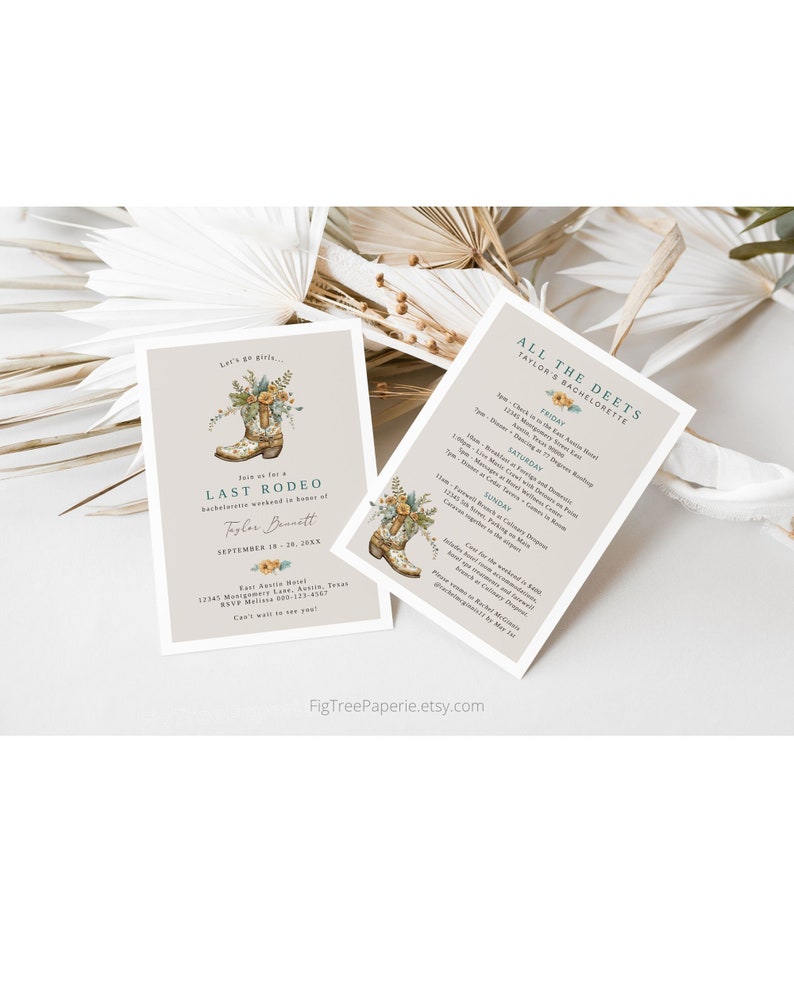 Last Rodeo Bachelorette Party Invitation Last Rodeo Printable - Etsy