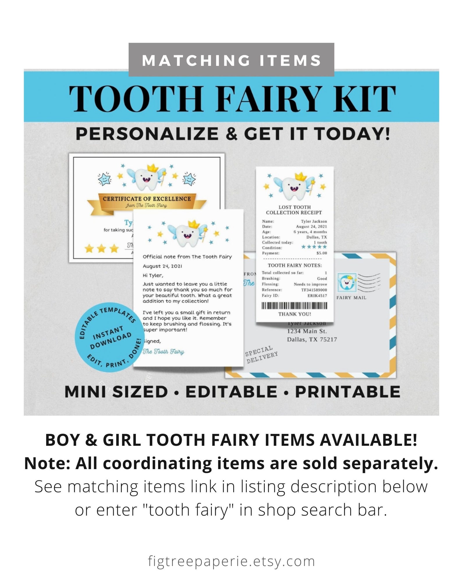 Please Visit Me Tooth Fairy Tag, Printable Visit Me Tooth Fairy, Lost ...