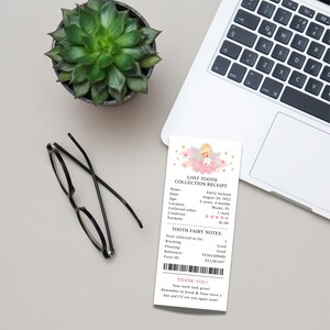 Tooth Fairy Receipt for a Girl, Blonde Girl Tooth Fairy Receipt, Lost ...