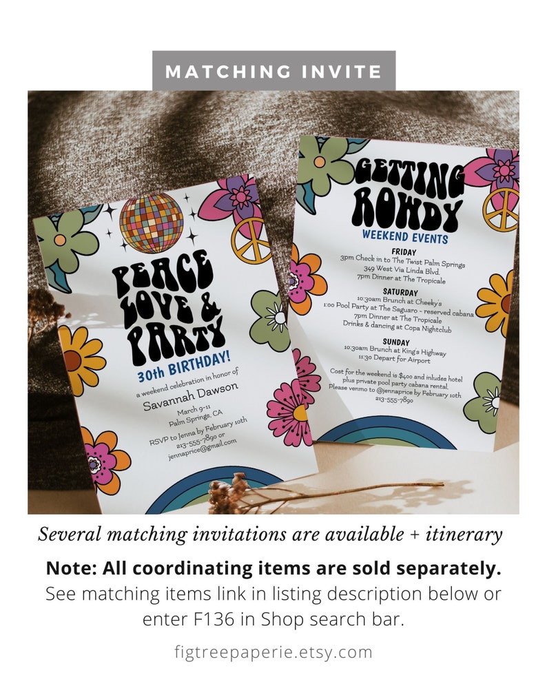 70s Theme Thank You Gift Tags, 70s Favor Tag. Groovy Party Favors ...