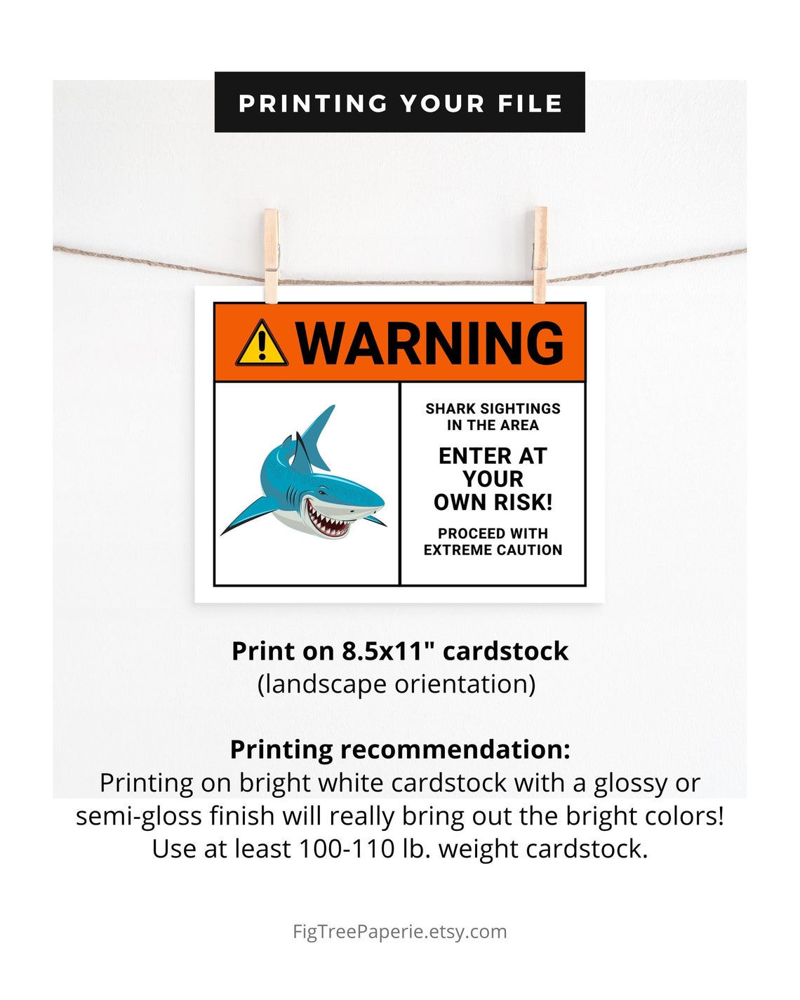 Shark Party Sign, Warning Danger Sharks Sign, Pool Party Welcome Sign ...