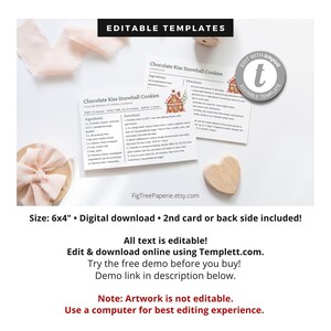 Cookie Exchange Recipe Card Template, Gingerbread House Cookie Exchange ...