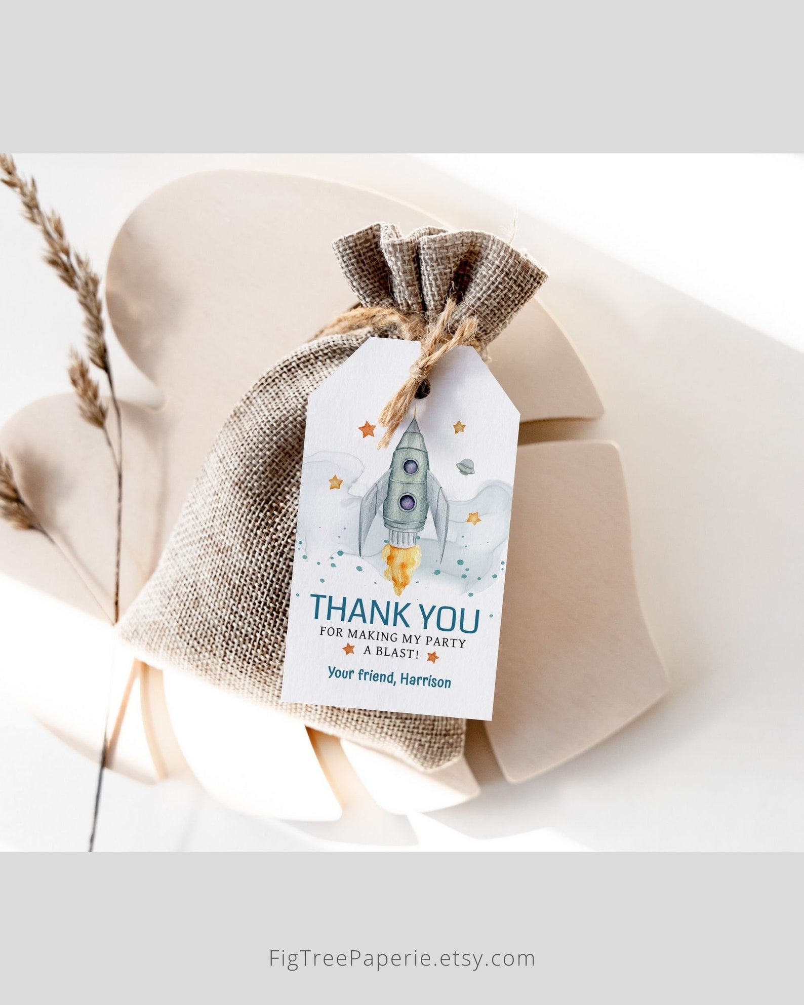 Outer Space Favor Tag Space Birthday Gift Tag Astronaut - Etsy