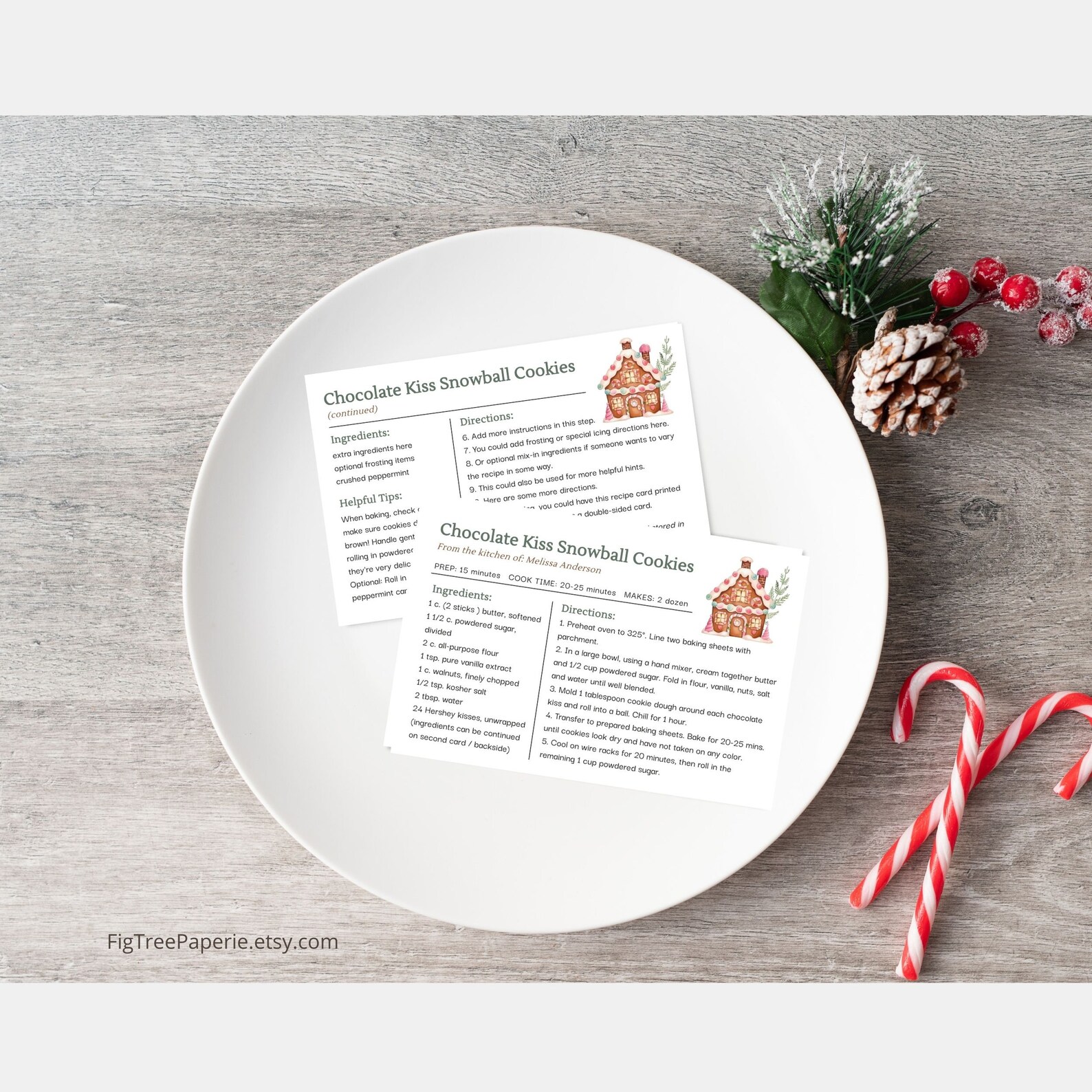Cookie Exchange Recipe Card Template, Gingerbread House Cookie Exchange ...