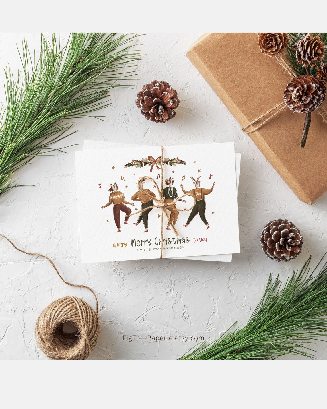 Personalized Christmas Card Business Christmas Card Retro - Etsy