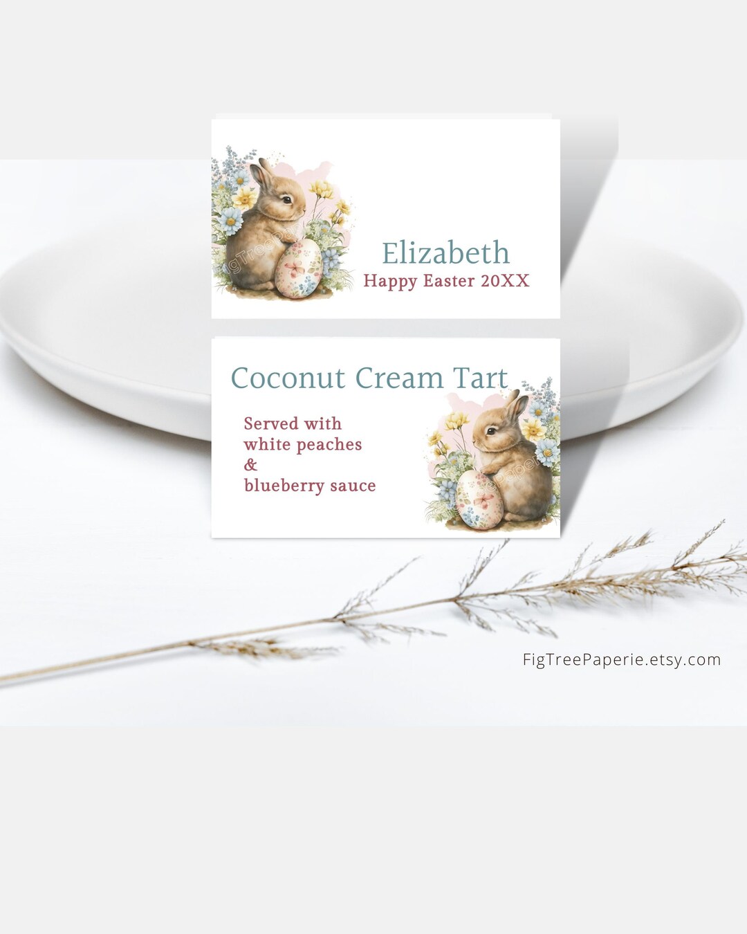 Easter Brunch Name Cards, Easter Party Buffet Tent Cards, Easter Brunch ...